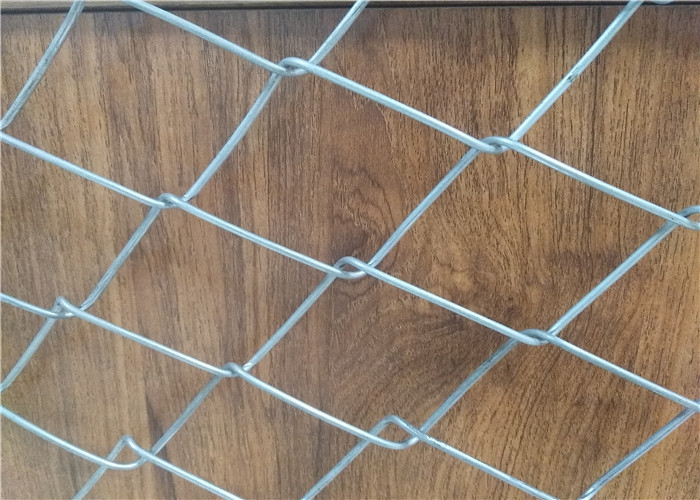 Incombustible 60*60mm Chain Link Mesh Easy Maintaining Diamond Hole Shape