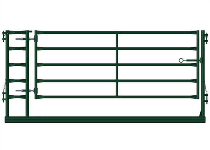 Heavy Duty Farm Gate Fence / Powder Coated Metal Cattle Gates Color ...