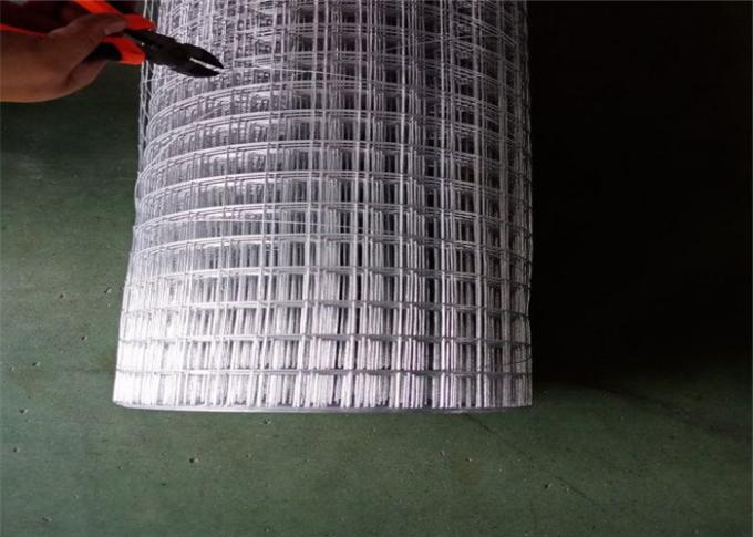 1/2 X 1 Welded Wire Mesh Rolls , Mesh Fencing Rolls 14 Gauge Sliver Color